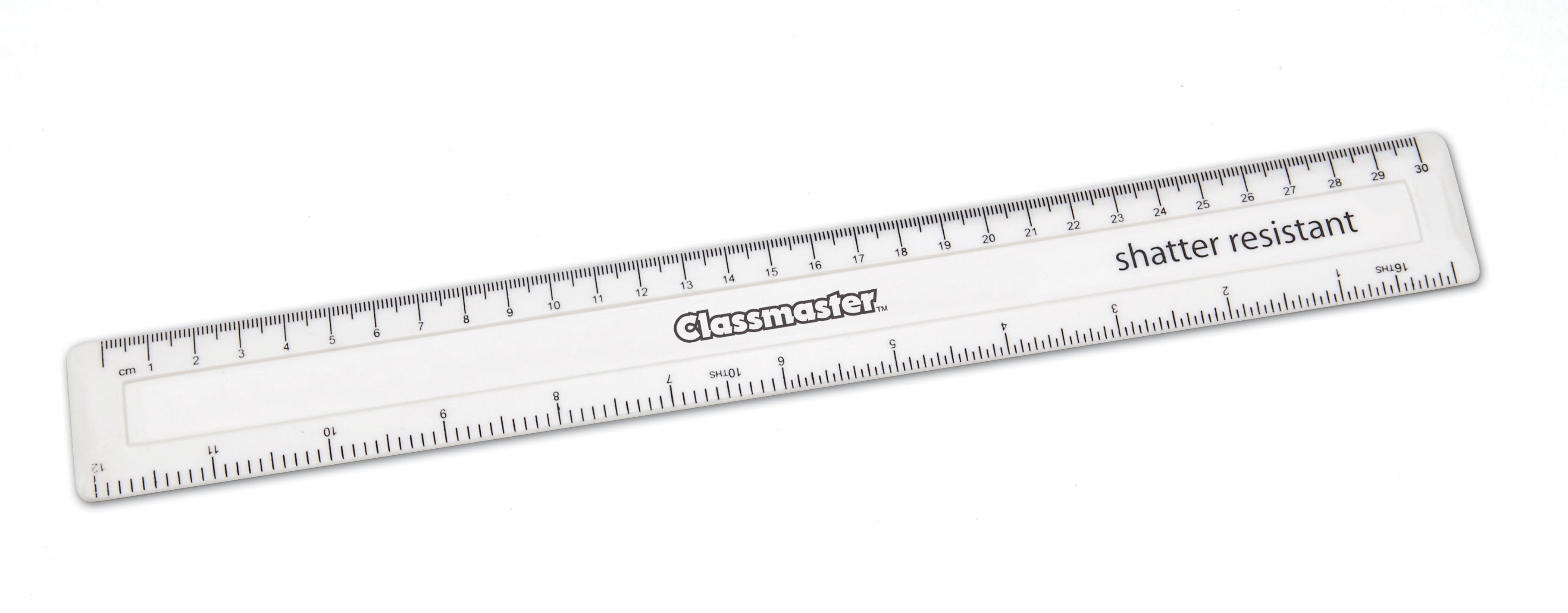 White Shatter Resistant Rulers 30cm - Eastpoint